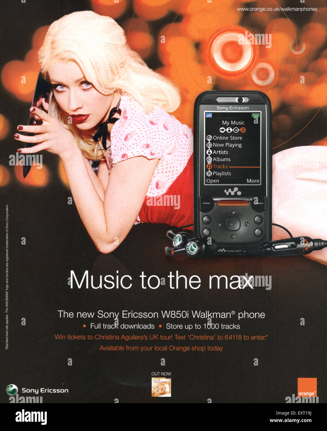 2000s UK Orange, Sony Ericsson Magazine Advert Stock Photo - Alamy