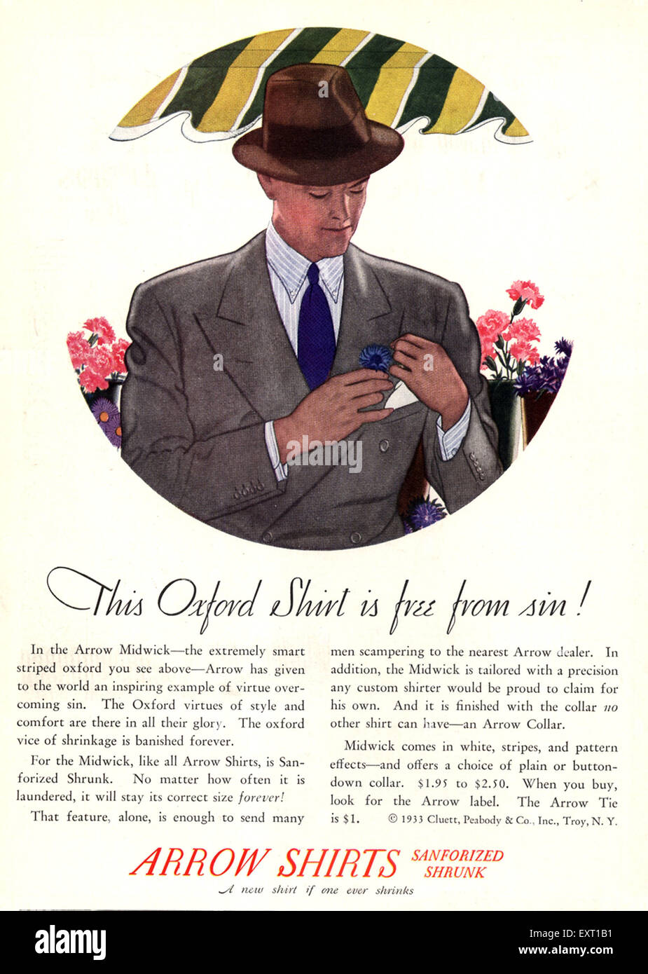 1930s USA Arrow Magazine Advert Stock Photo - Alamy