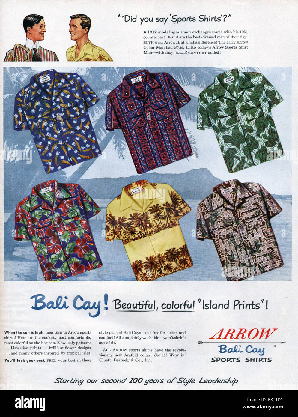 1950s USA Arrow Magazine Advert Stock Photo - Alamy