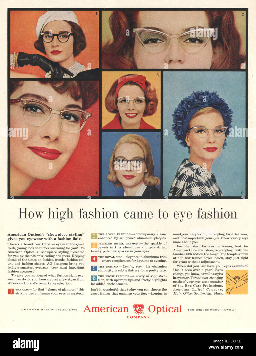 1950s USA American Optical Magazine Advert Stock Photo - Alamy