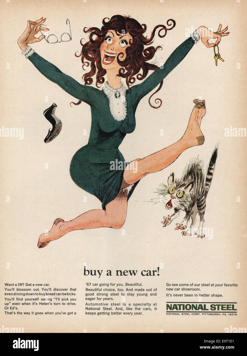 1960s USA National Steel Magazine Advert Stock Photo - Alamy