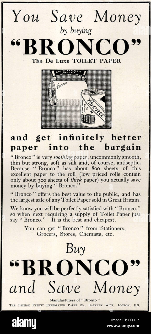 1920s UK Bronco Magazine Advert Stock Photo - Alamy