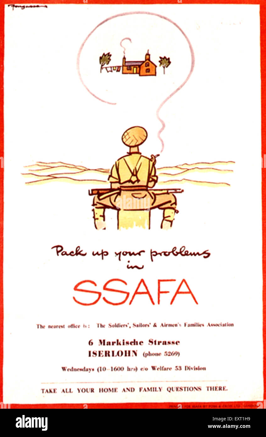 1940s UK SSAFA Poster Stock Photo - Alamy