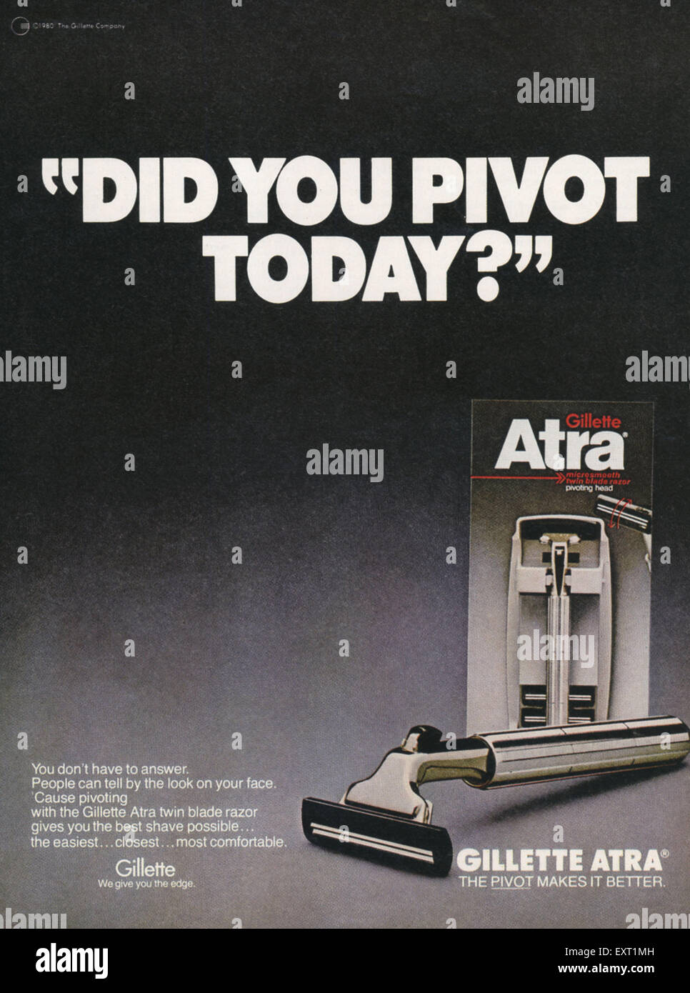 1980s UK Gillette Magazine Advert Stock Photo - Alamy