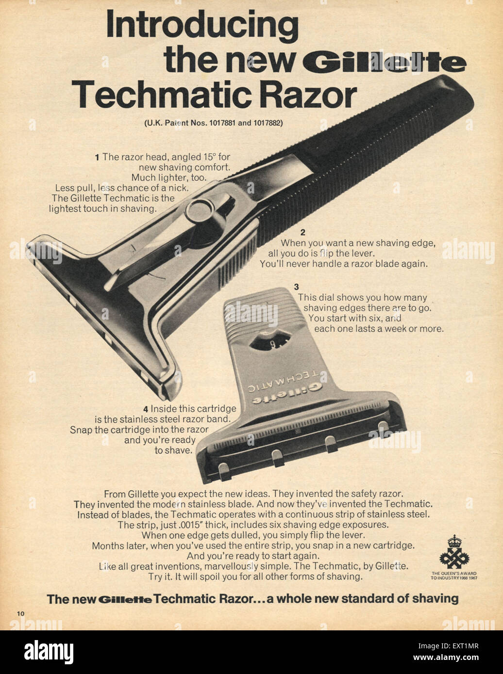 1960s UK Gillette Magazine Advert Stock Photo - Alamy