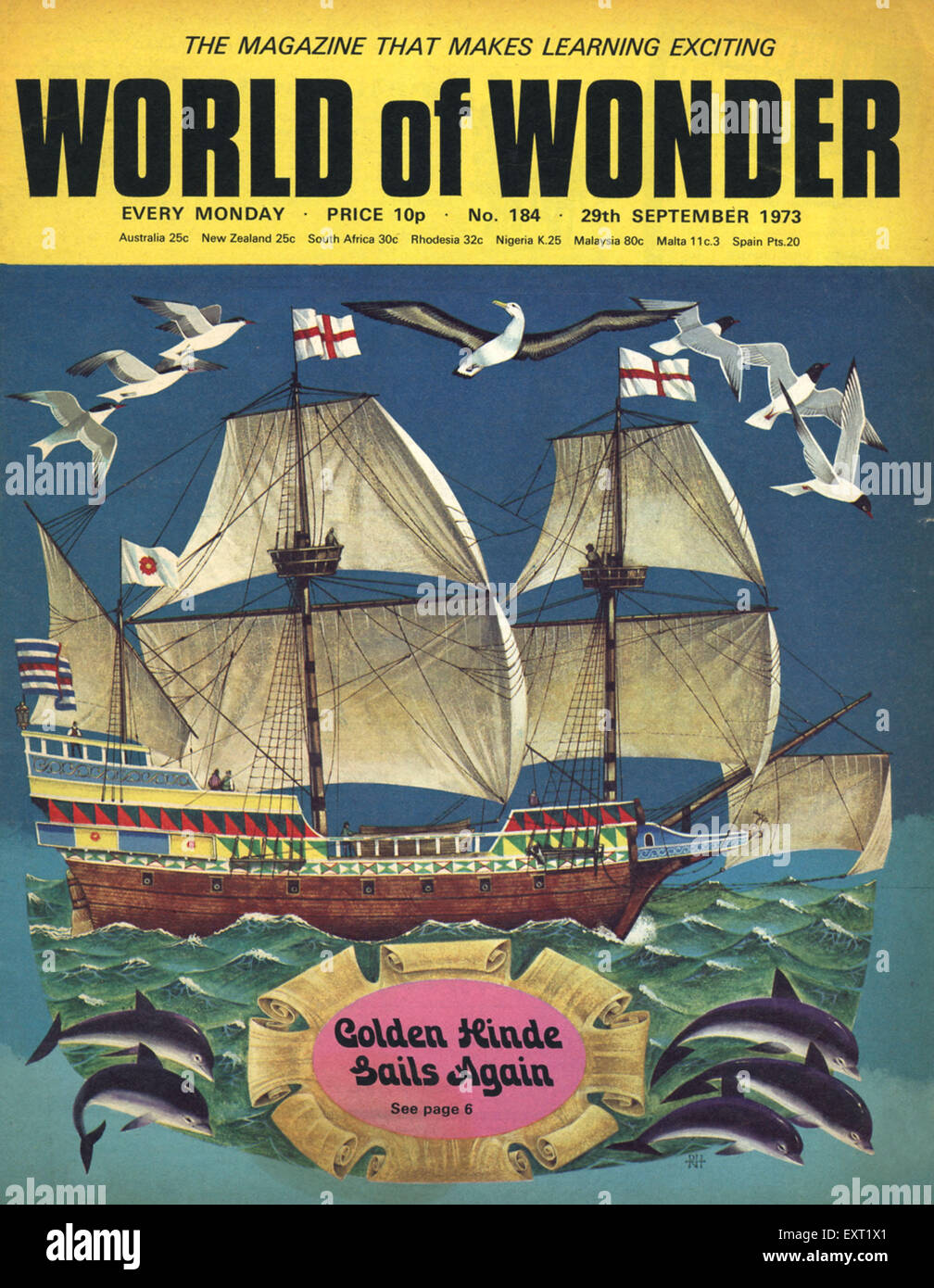1970s UK World of Wonder Magazine Cover Stock Photo - Alamy