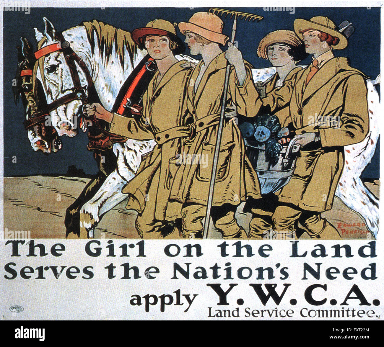 Ww1 poster women hi-res stock photography and images - Alamy