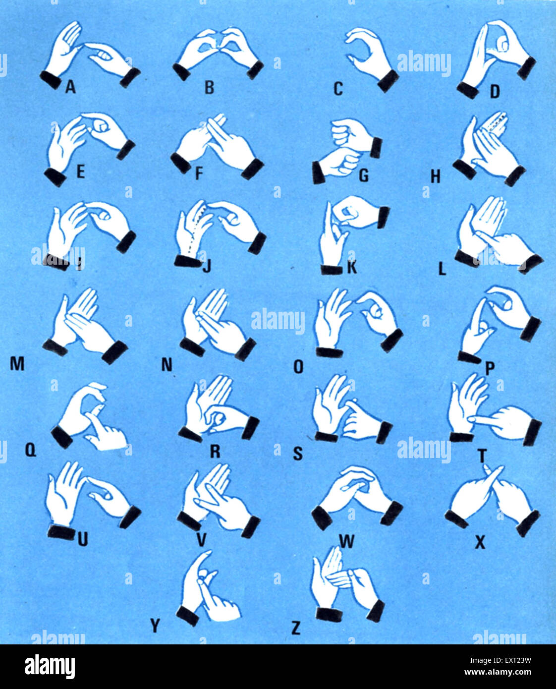 UK Sign Language Book Plate Stock Photo - Alamy