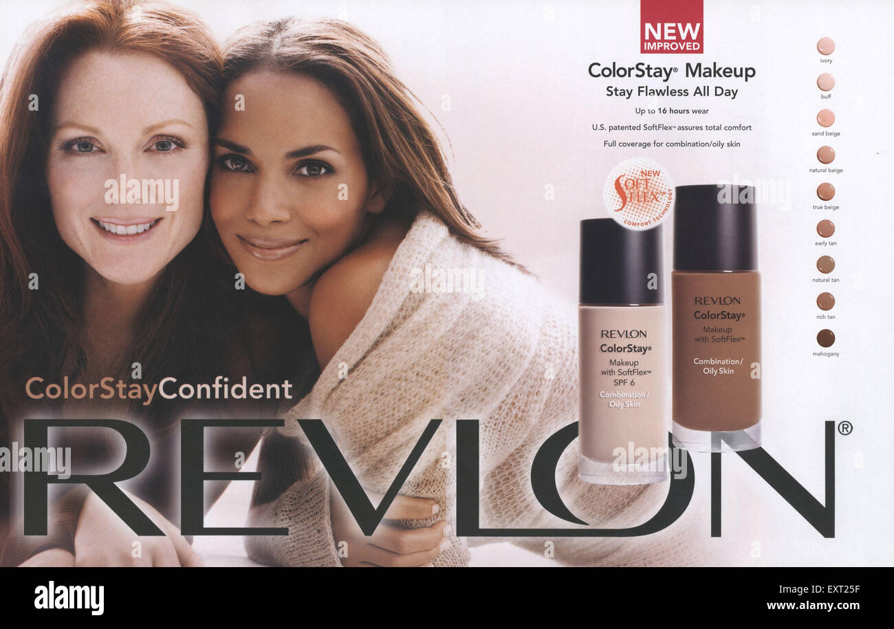 2000s UK Revlon Magazine Advert Stock Photo - Alamy