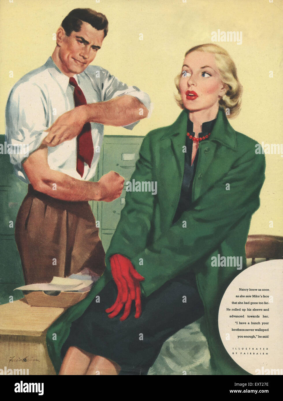 1950s UK Angry Man Magazine Plate Stock Photo - Alamy