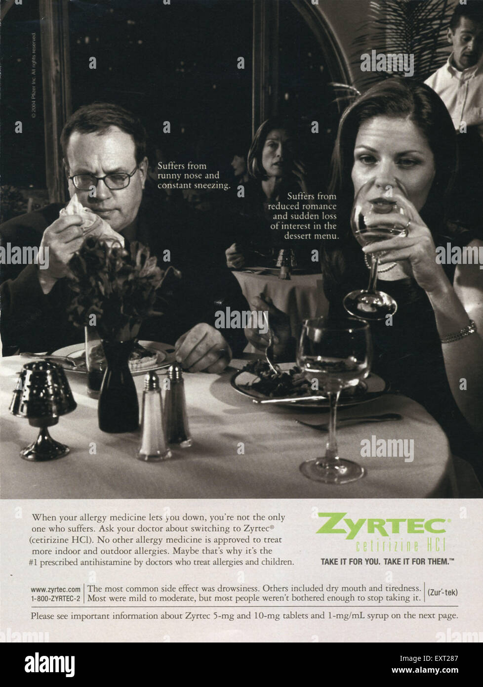 2000s USA Zyrtec Magazine Advert Stock Photo - Alamy