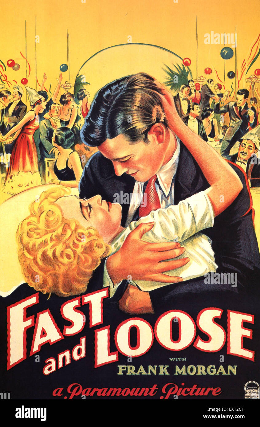 1930s USA Fast and Loose Film Poster Stock Photo - Alamy