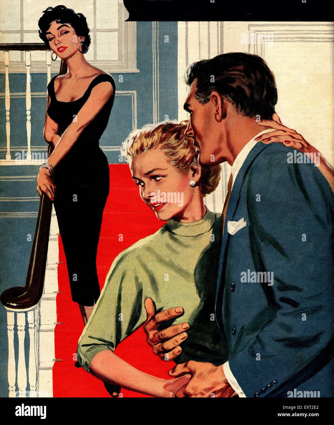 1950s UK Jealousy Magazine Plate Stock Photo - Alamy