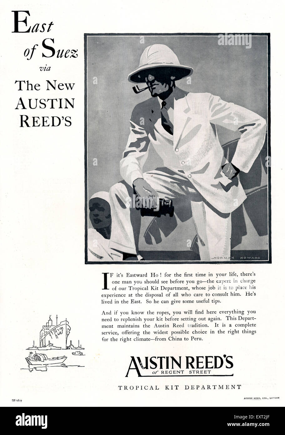 1920s UK Austin Reeds Magazine Advert Stock Photo - Alamy