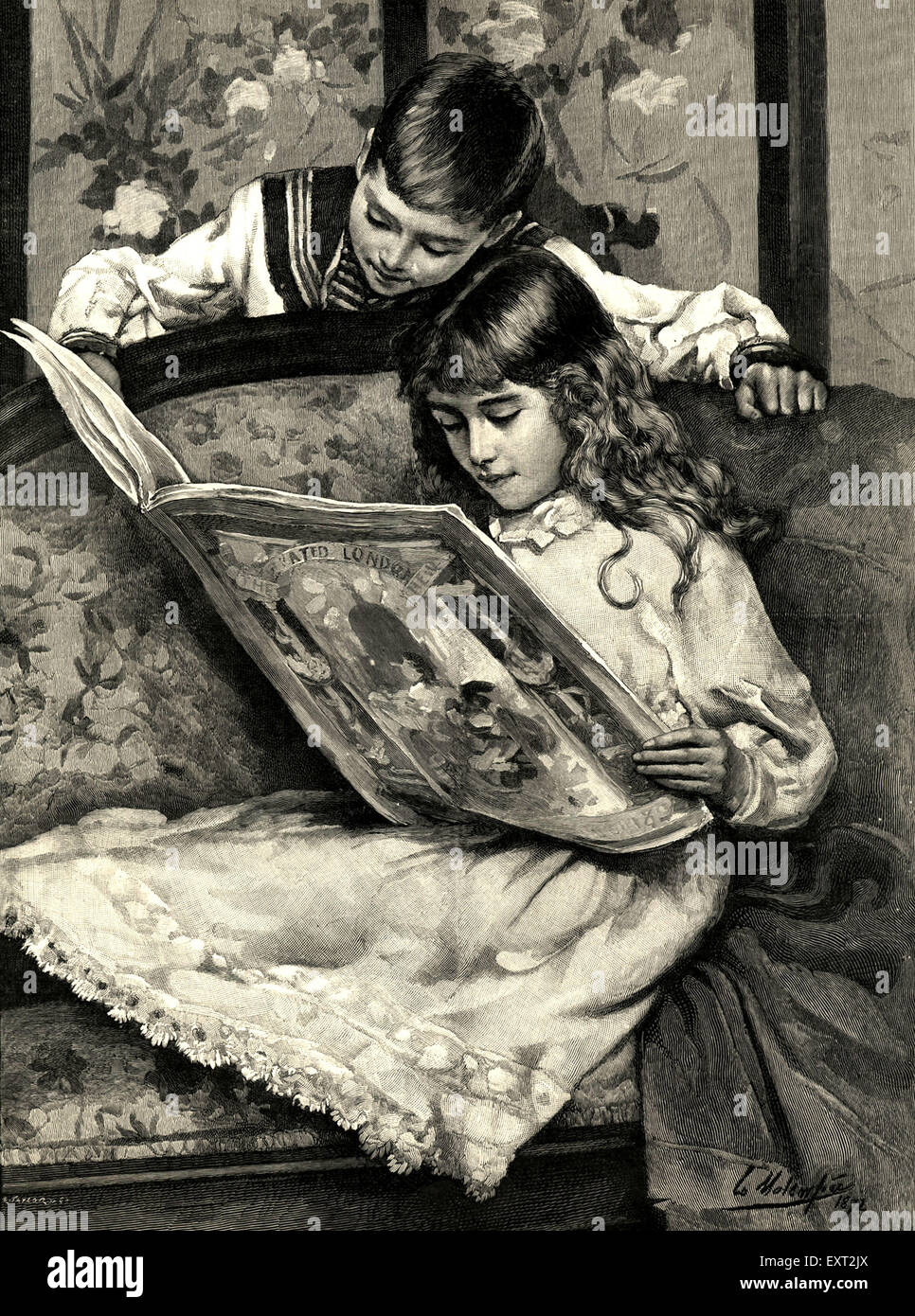 1890s UK NLI Magazine Plate Stock Photo - Alamy