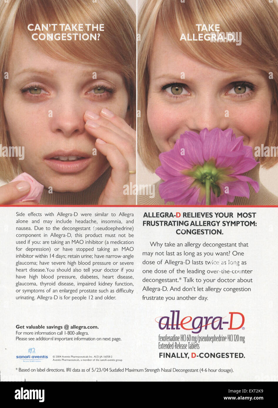 2000s USA Allegra D Magazine Advert Stock Photo - Alamy