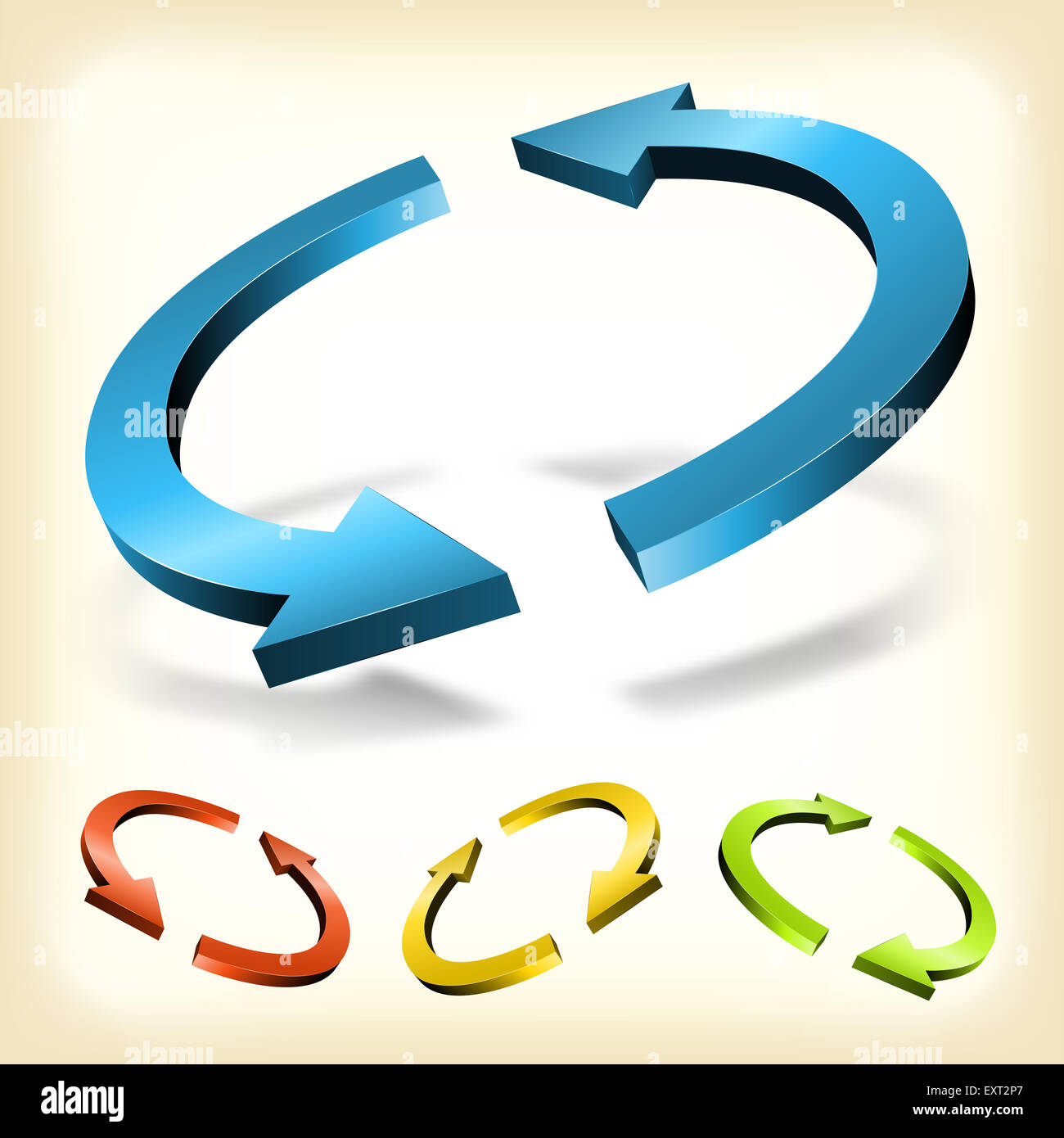 Illustration of a group of abstract glossy dynamic and kinetic arrows ...