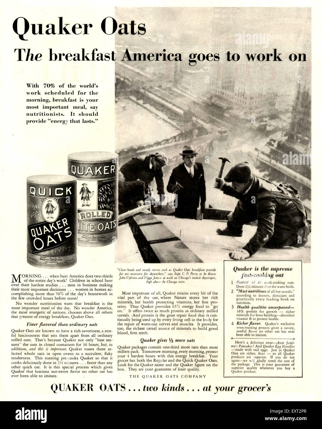 Quaker oats advert hi-res stock photography and images - Alamy