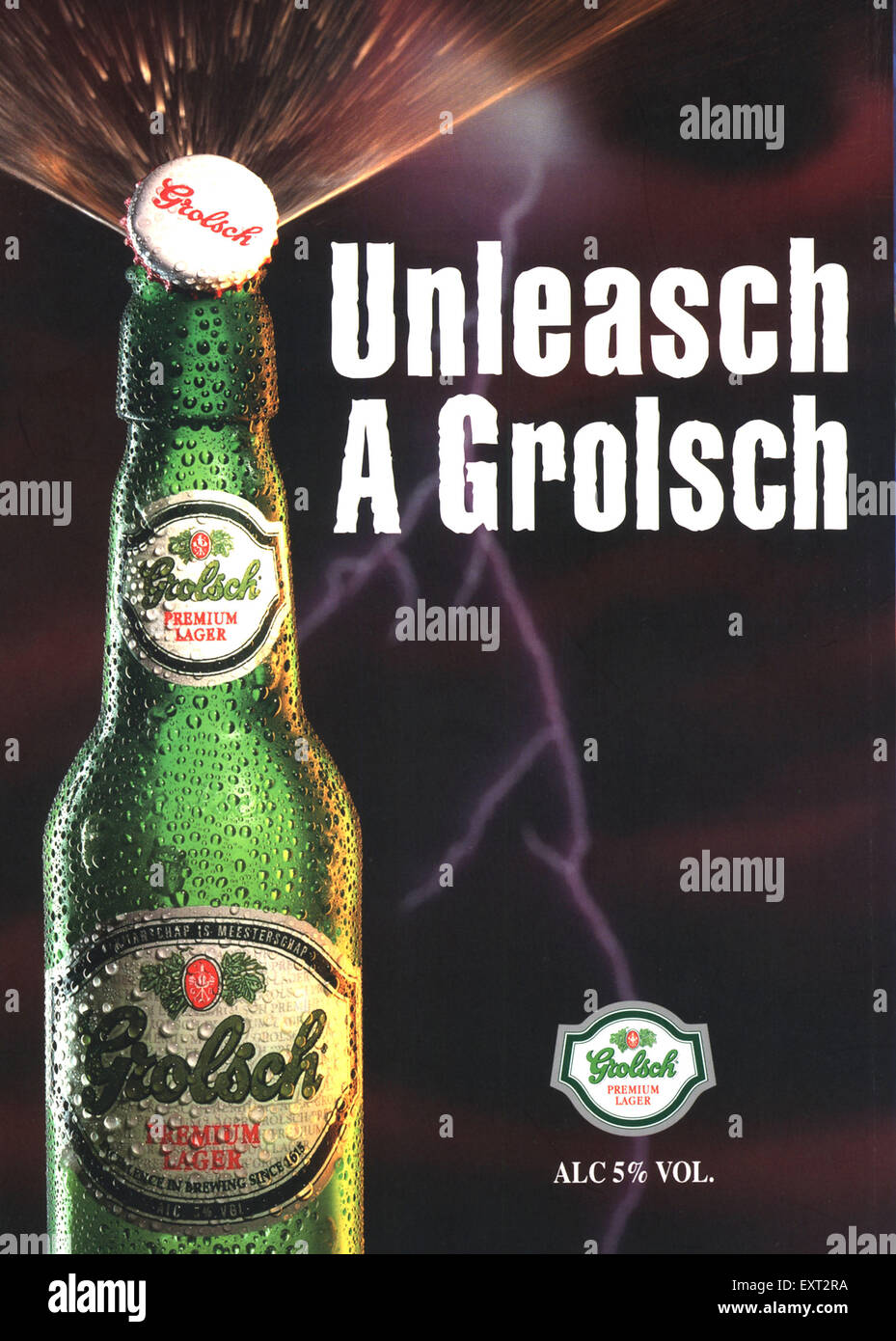 1990s UK Grolsch Magazine Advert Stock Photo - Alamy
