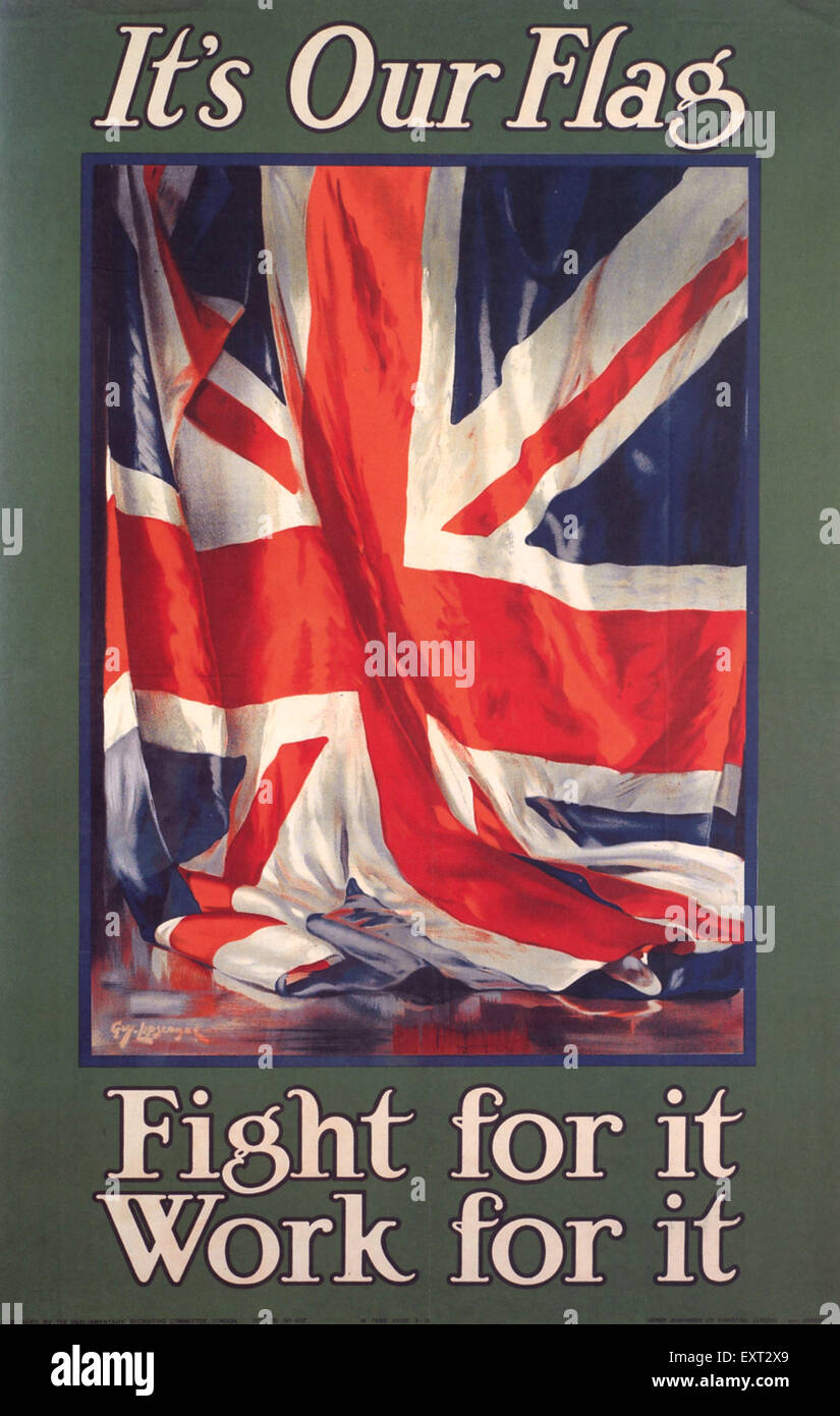 1910s UK It's our Flag Poster Stock Photo - Alamy