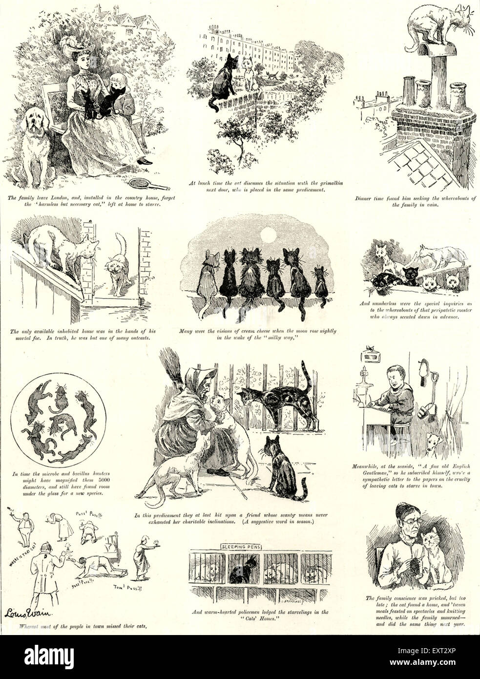 1890s UK NLI Magazine Plate Stock Photo - Alamy