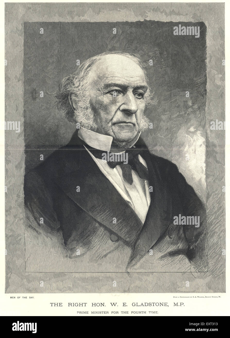 1890s UK Gladstone NLI Magazine Plate Stock Photo - Alamy