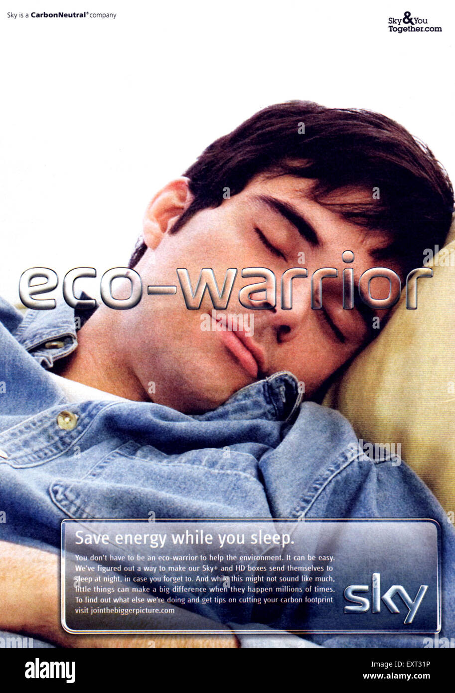 2000s UK Sky Magazine Advert Stock Photo - Alamy