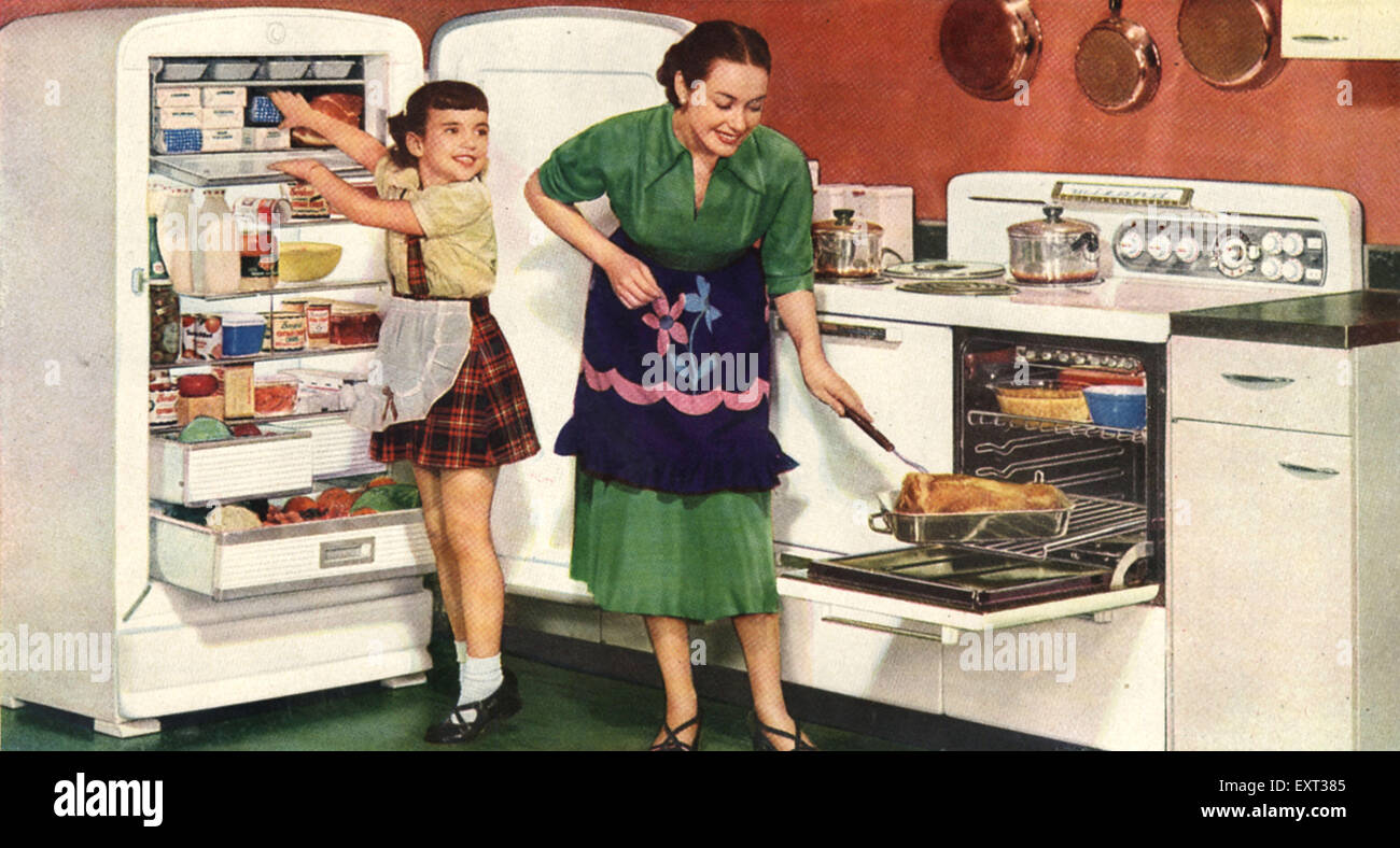 1950s advert woman cooking hi-res stock photography and images - Alamy