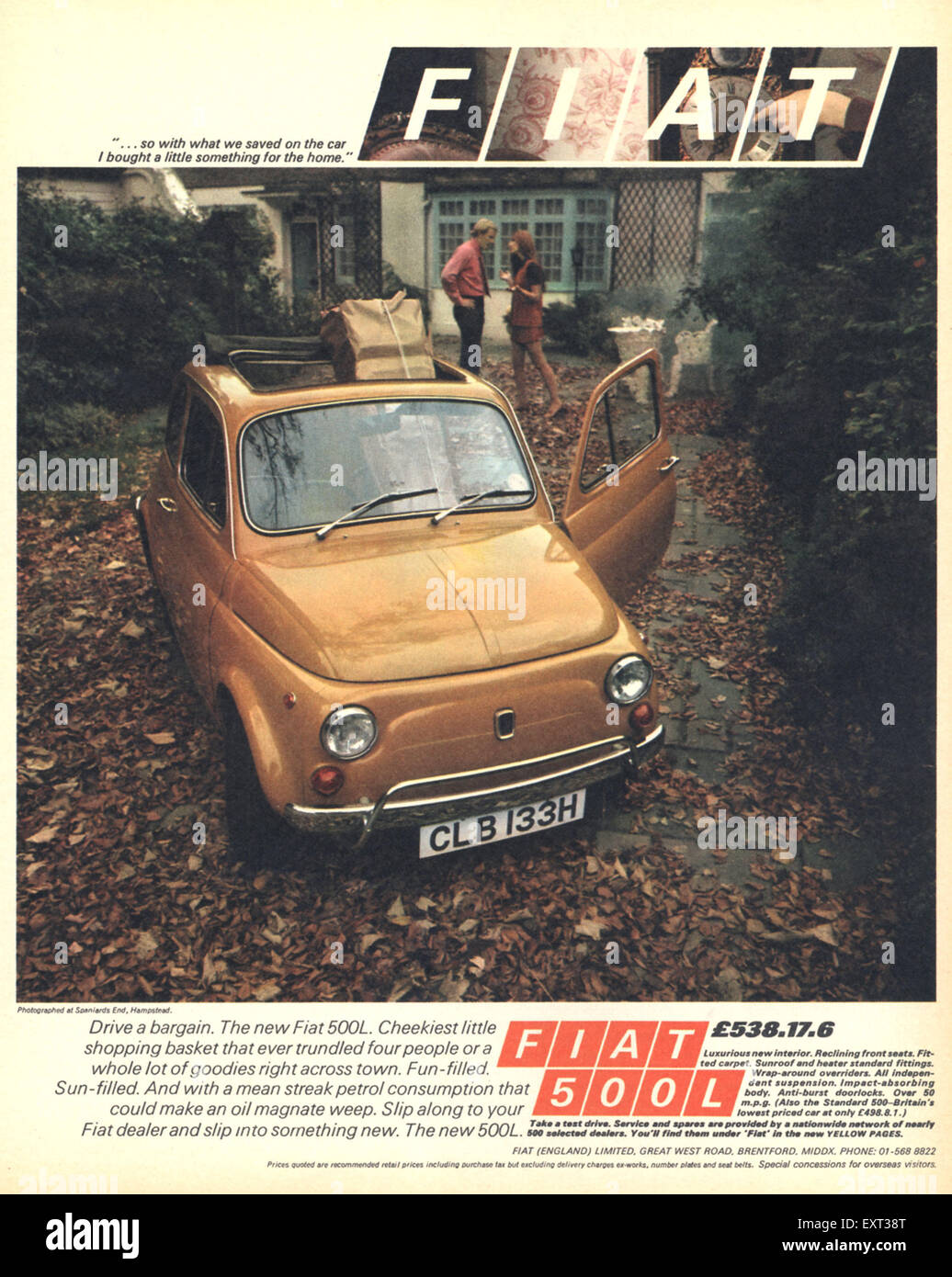 1970s UK Fiat Magazine Advert Stock Photo - Alamy