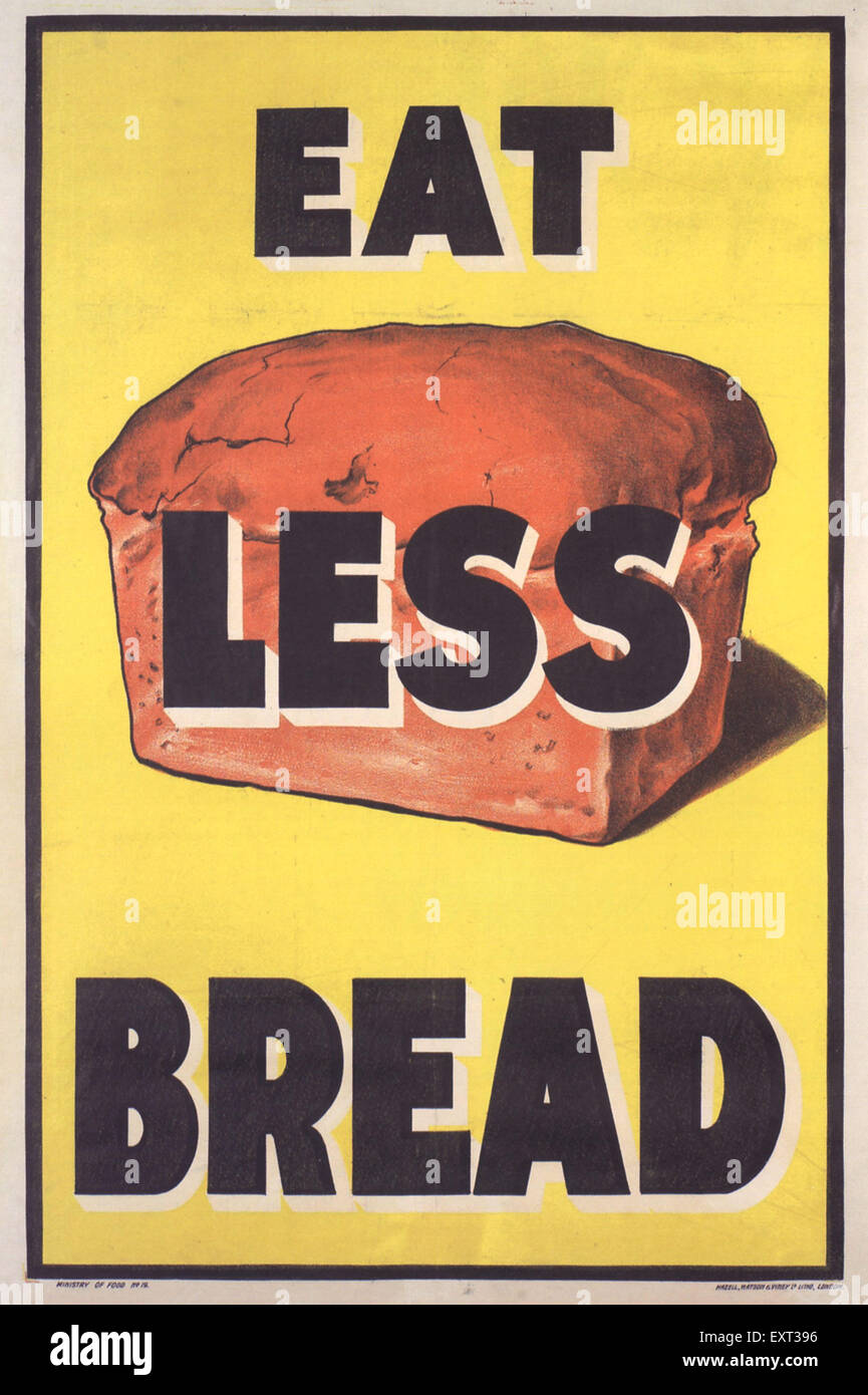 Eat less bread poster hi-res stock photography and images - Alamy