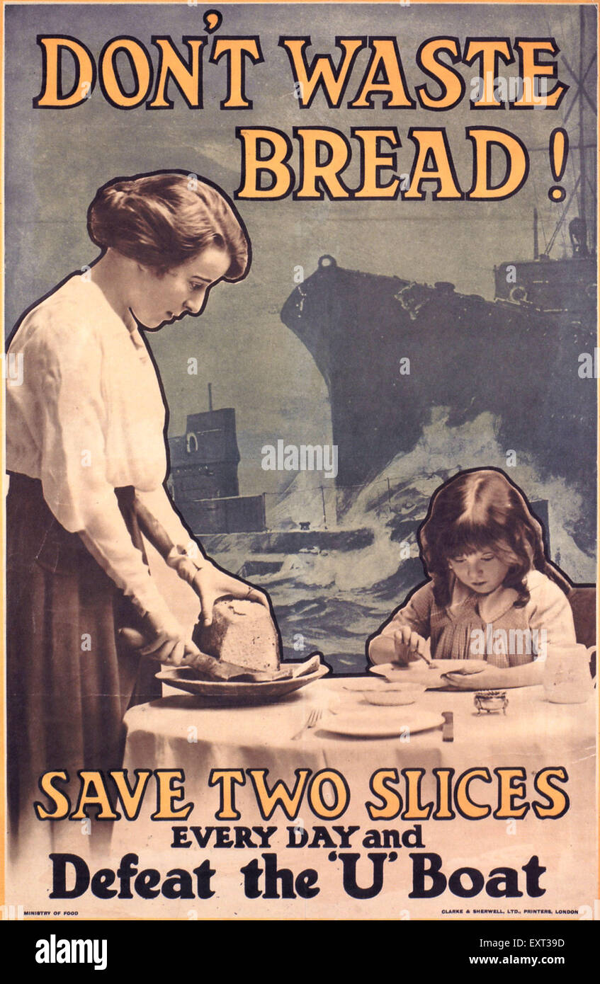 Don't waste bread poster hi-res stock photography and images - Alamy