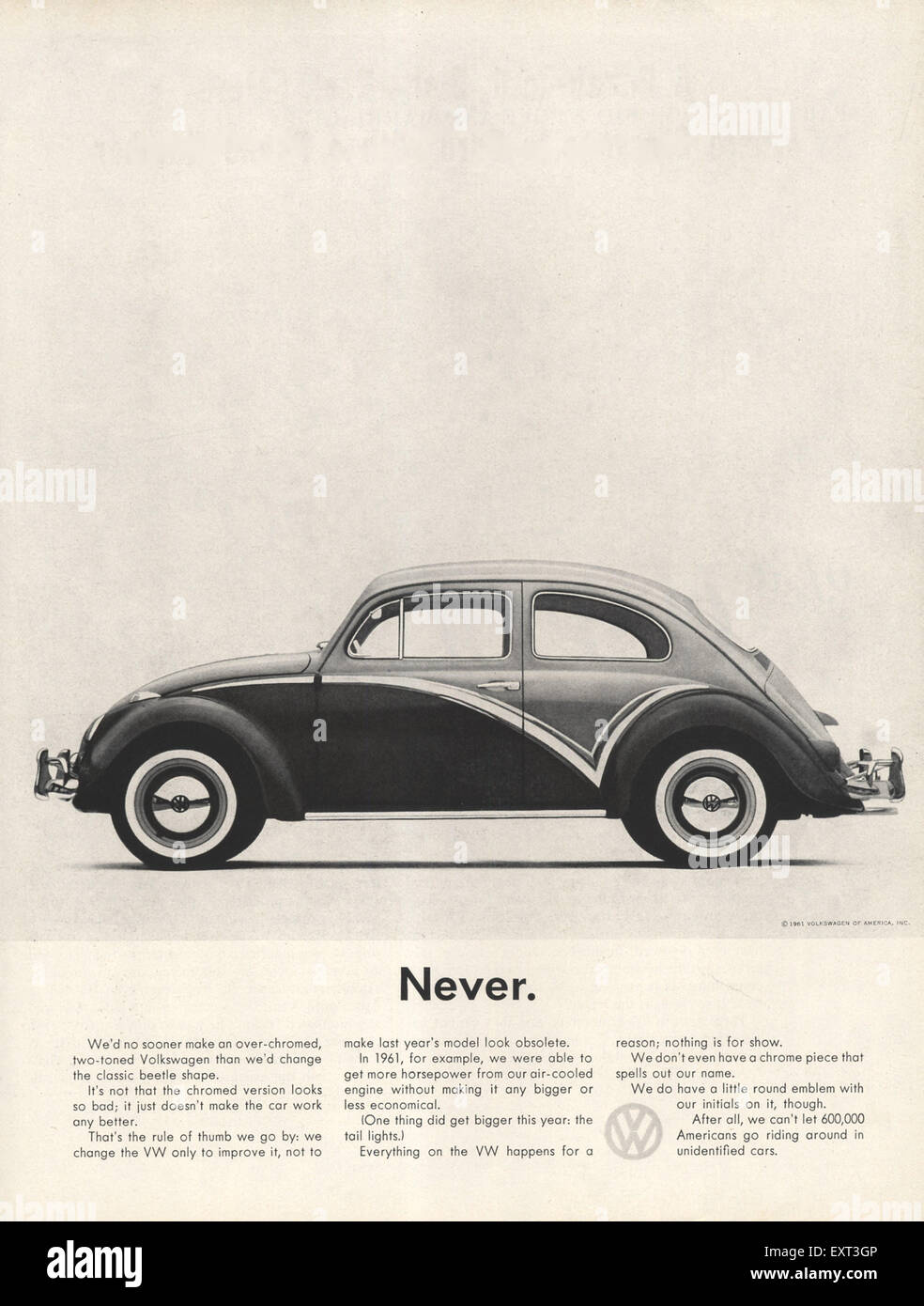 1960s USA Volkswagen Magazine Advert Stock Photo - Alamy