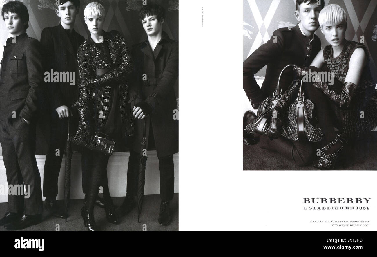 2000s UK Burberry Magazine Advert Stock Photo - Alamy