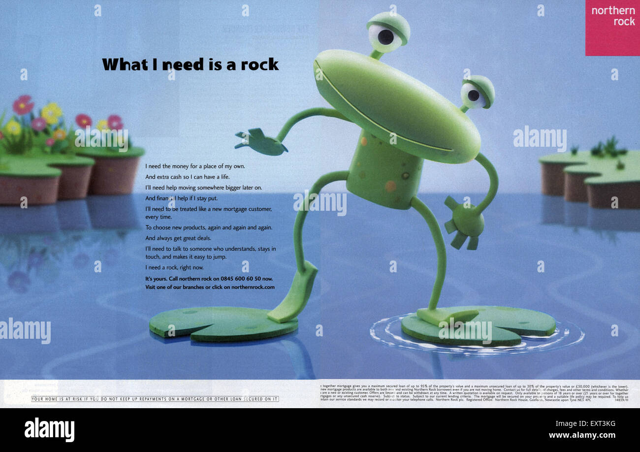2000s UK Northern Rock Magazine Advert Stock Photo - Alamy