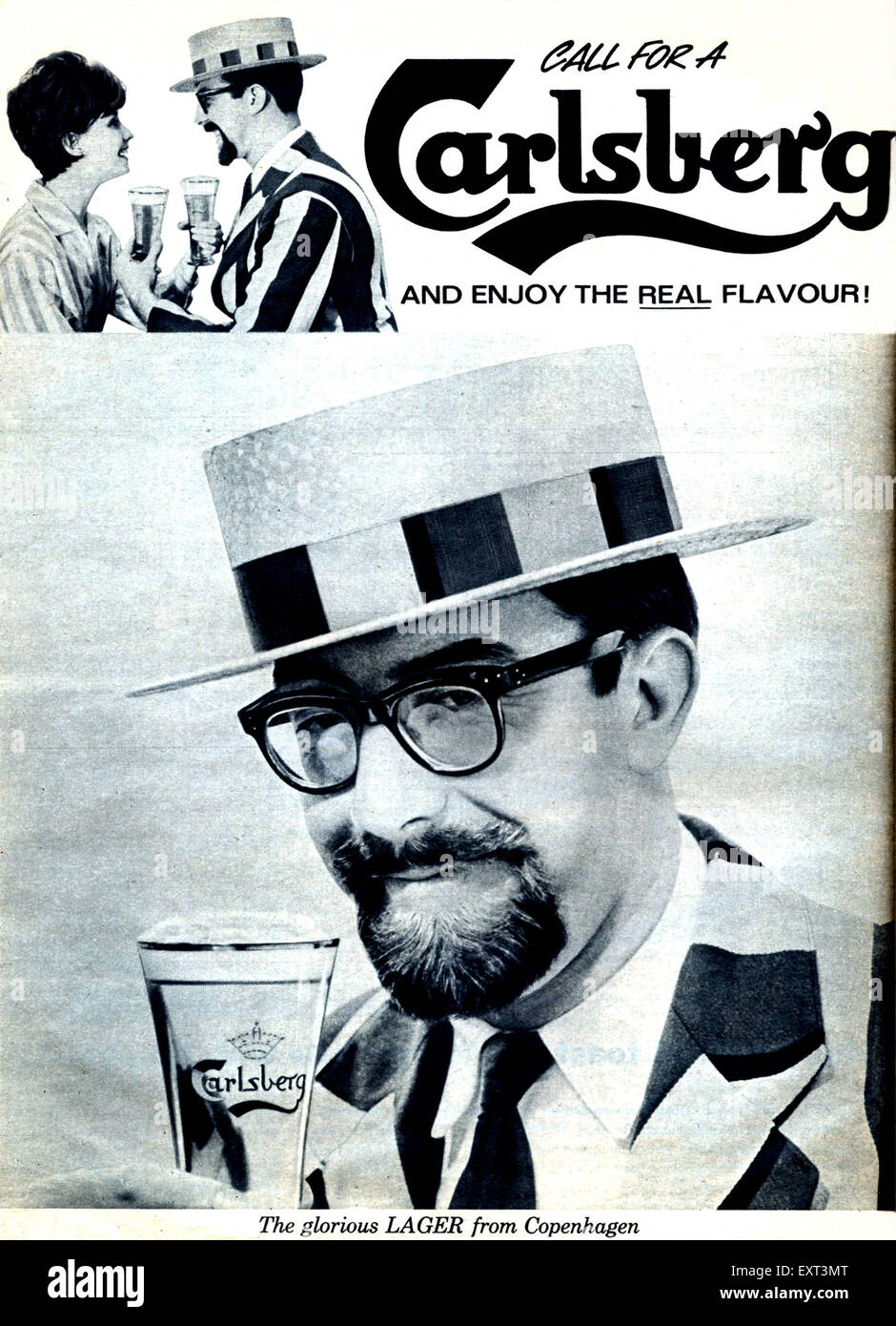1960s UK Carlsberg Magazine Advert Stock Photo - Alamy