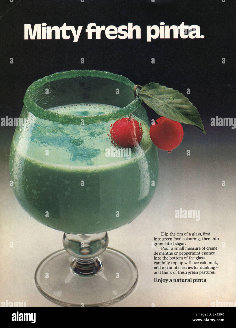 1970s uk milk magazine advert hi-res stock photography and images - Alamy