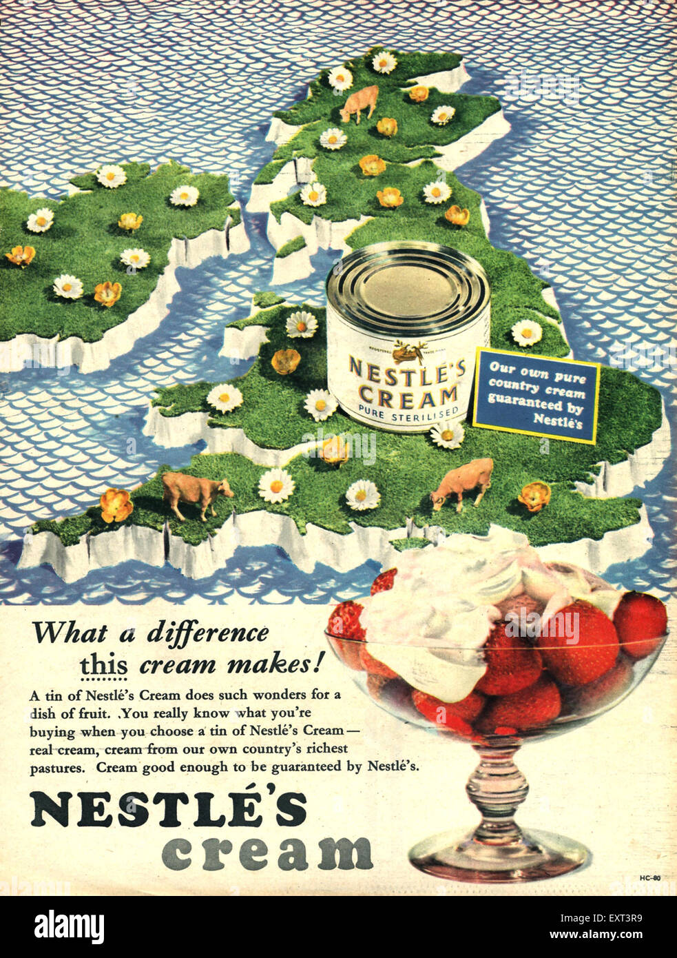 1950s UK Nestle's Magazine Advert Stock Photo - Alamy