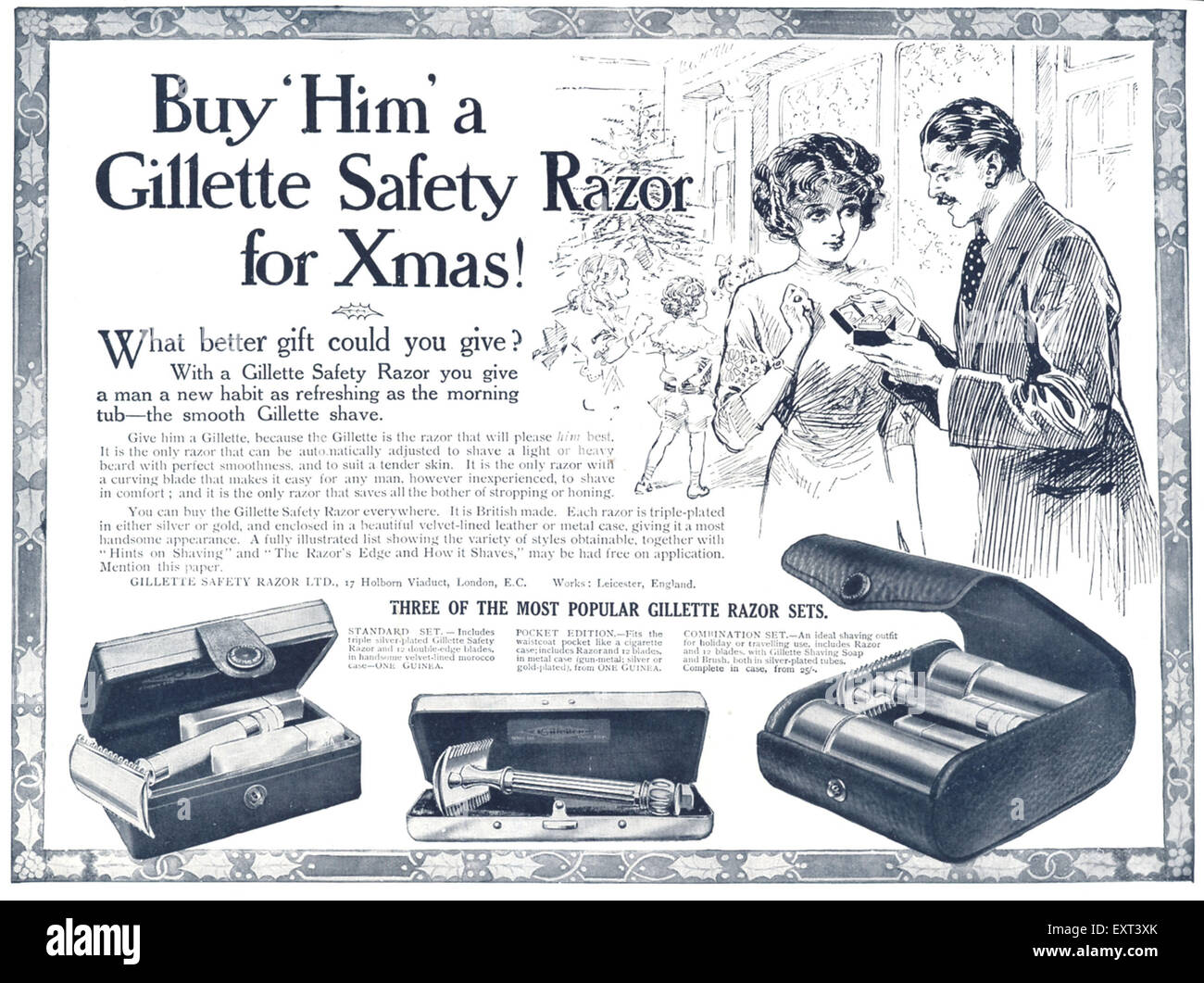 1910s UK Gillette Magazine Advert Stock Photo - Alamy
