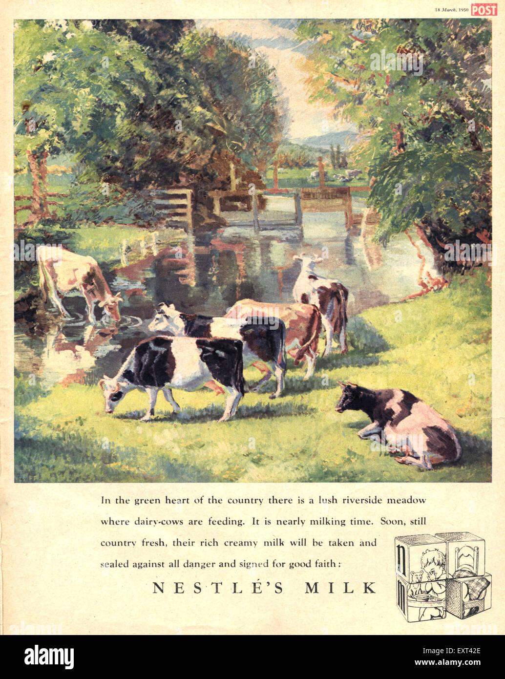 Nestles milk advert hi-res stock photography and images - Alamy