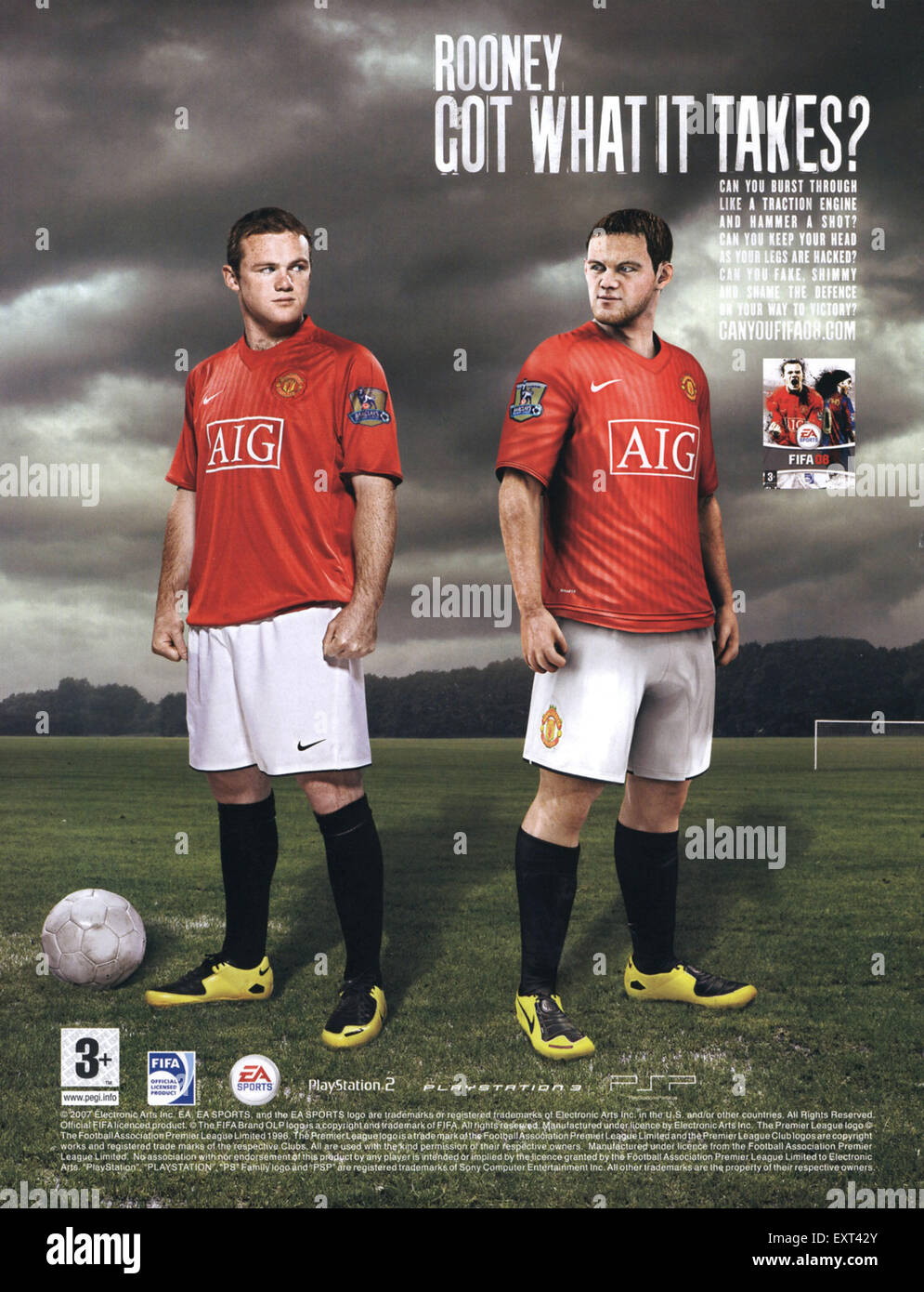 2000s UK FIFA08 Magazine Advert Stock Photo - Alamy