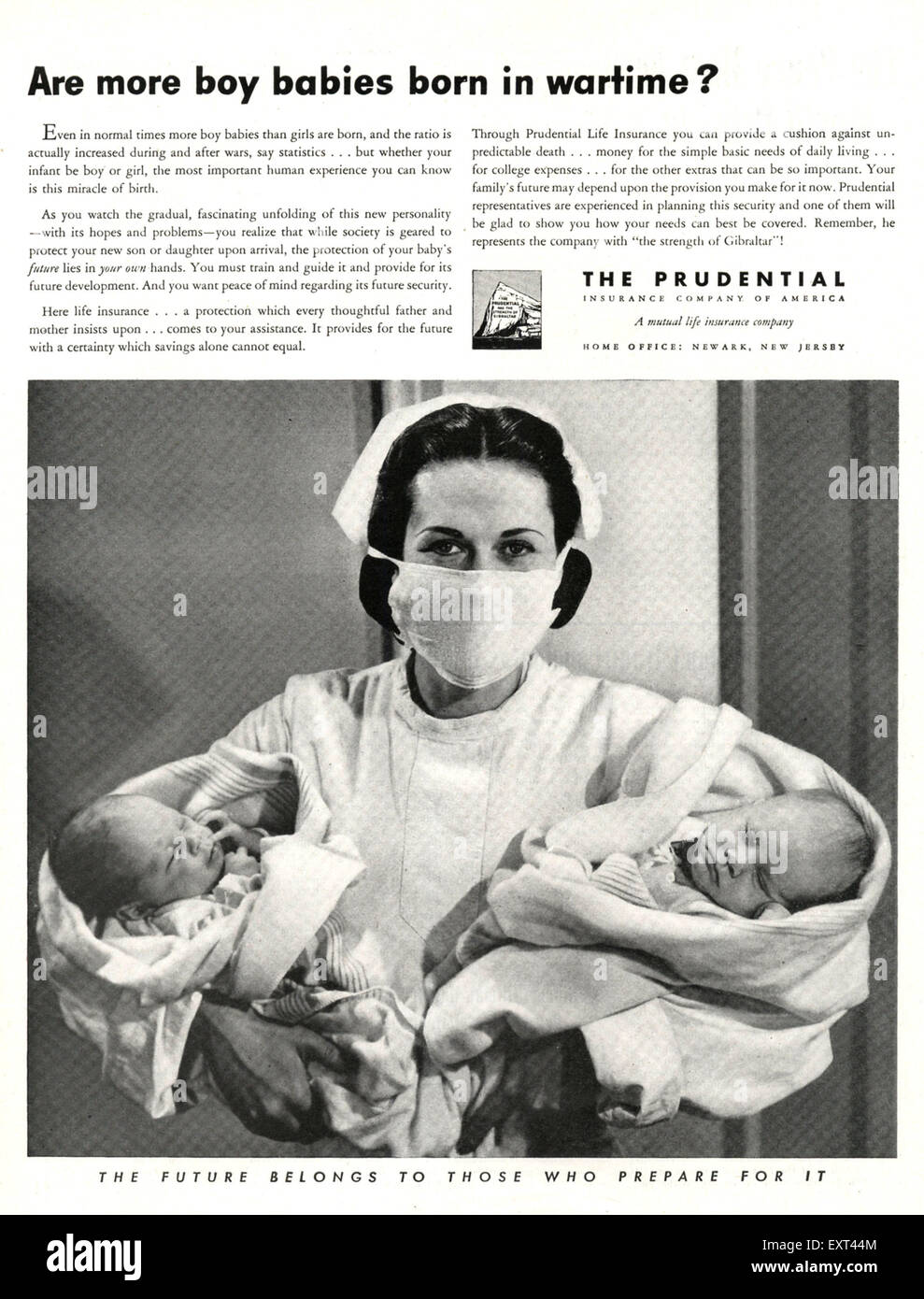 1950s USA The Prudential Magazine Advert Stock Photo - Alamy