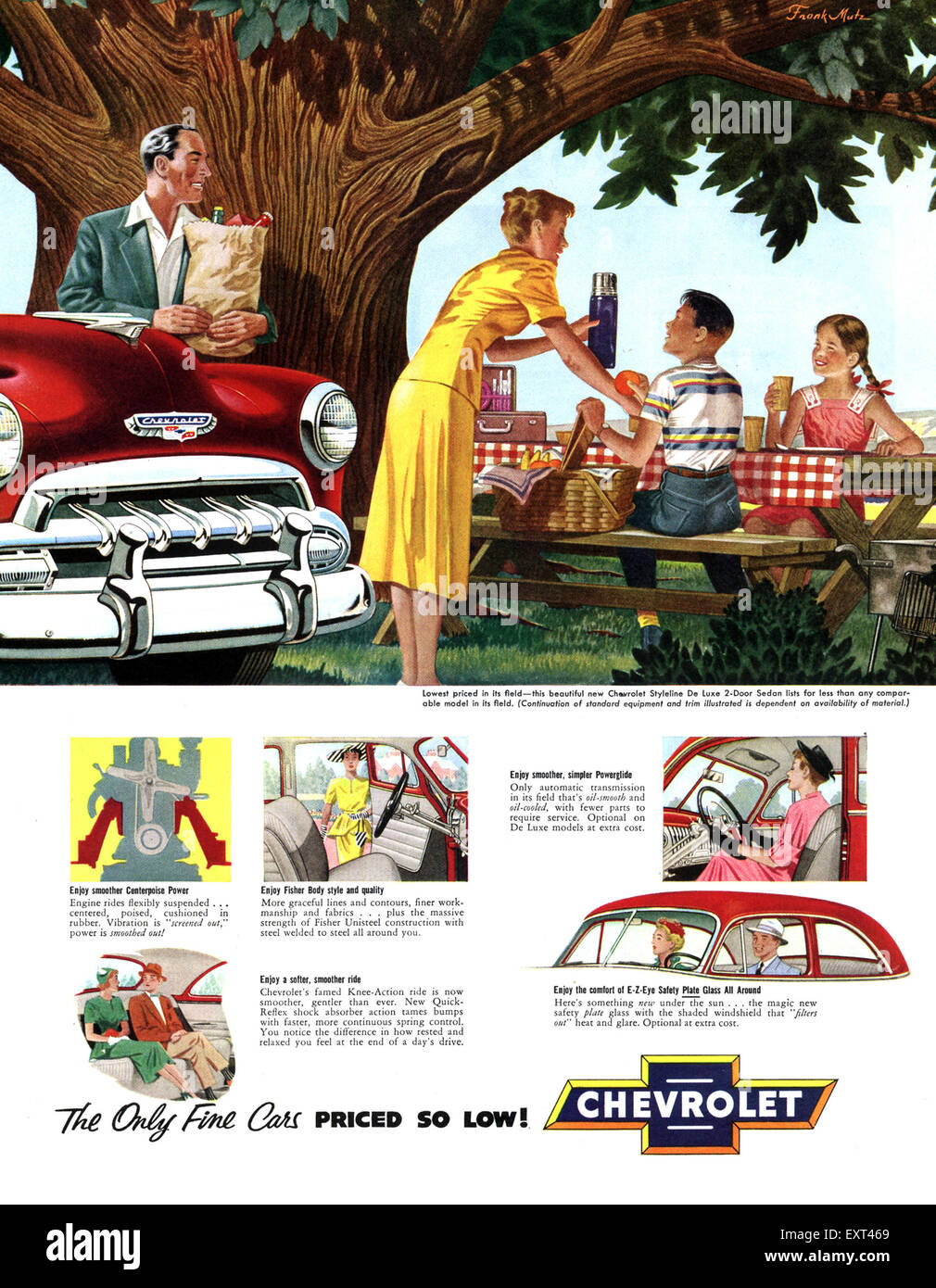 1950s USA Chevrolet Magazine Advert Stock Photo - Alamy