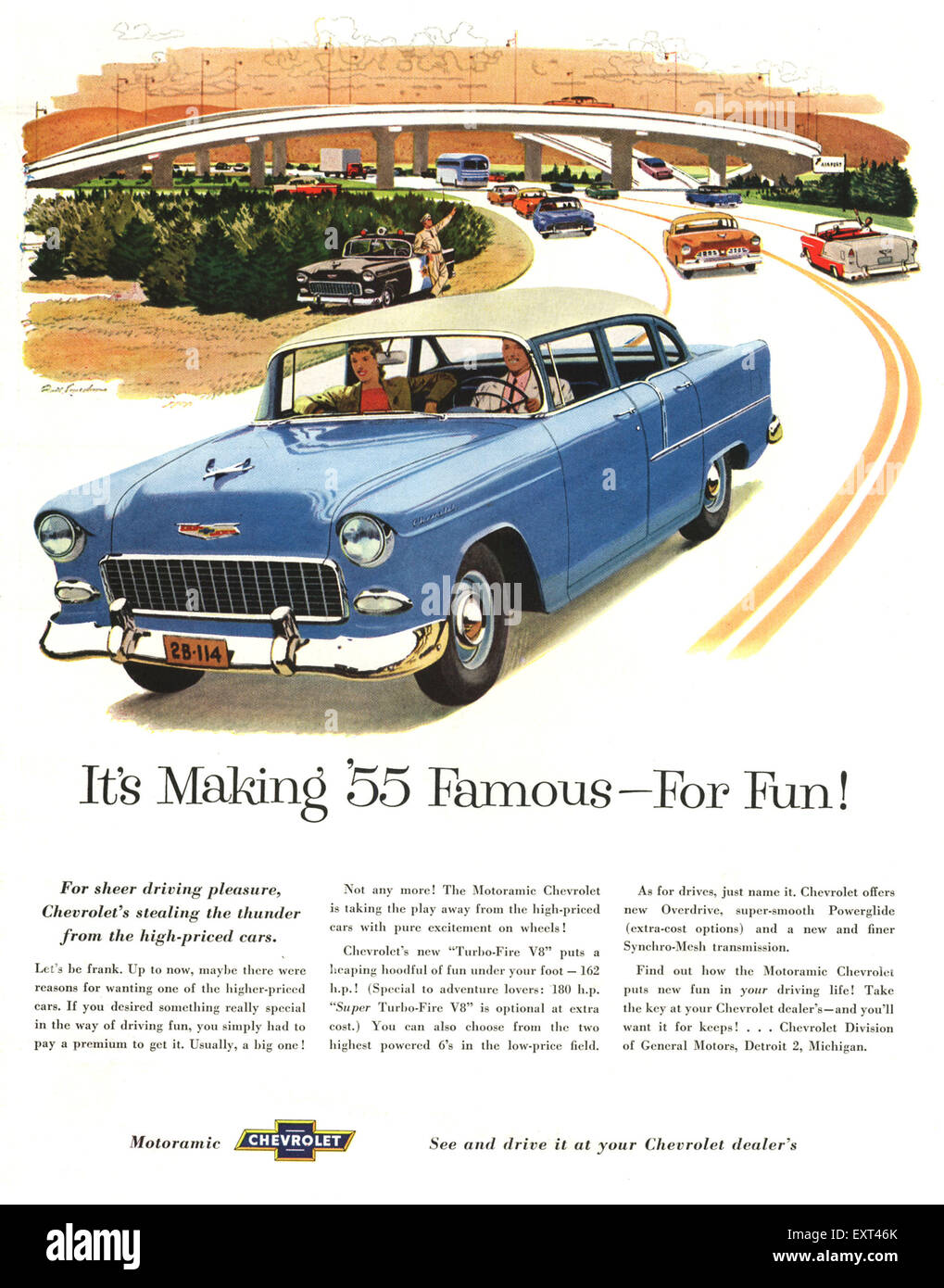1950s USA Chevrolet Magazine Advert Stock Photo - Alamy