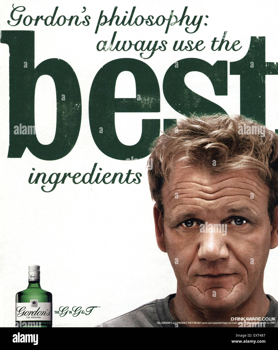 2000s UK Gordon's Magazine Advert Stock Photo - Alamy