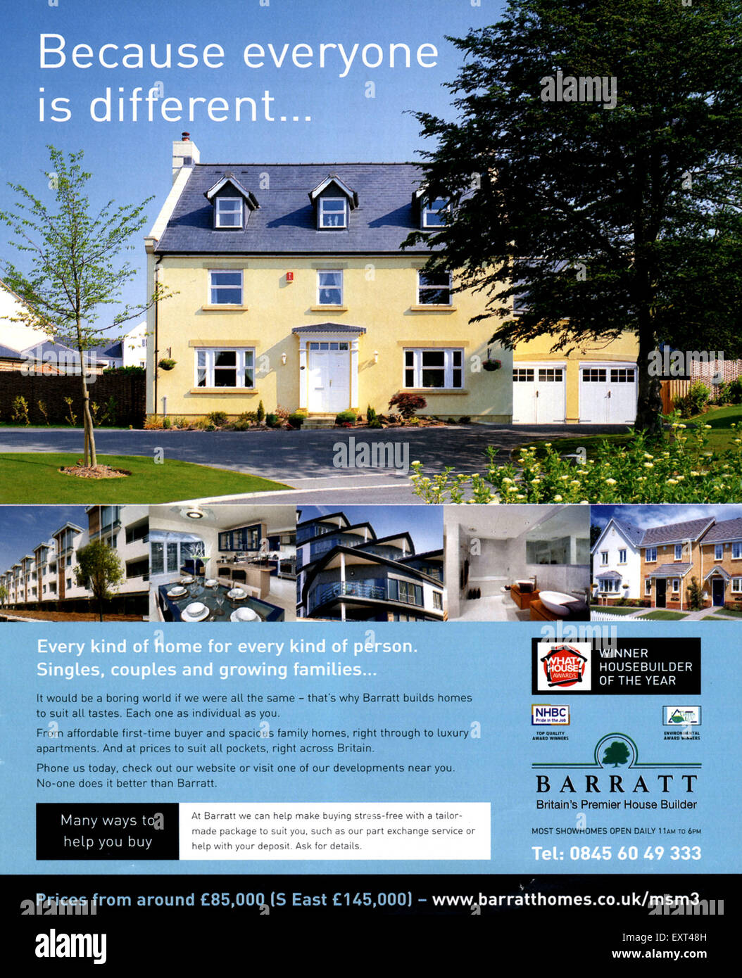 2000s UK Barratt Magazine Advert Stock Photo - Alamy