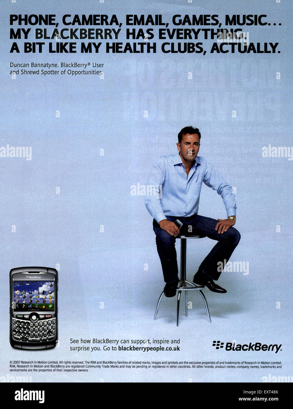 2000s UK Blackberry Magazine Advert Stock Photo - Alamy