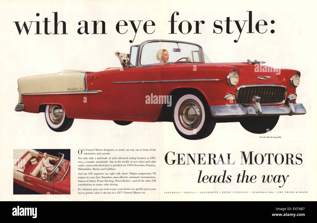 1950s USA General Motors Magazine Advert Stock Photo - Alamy