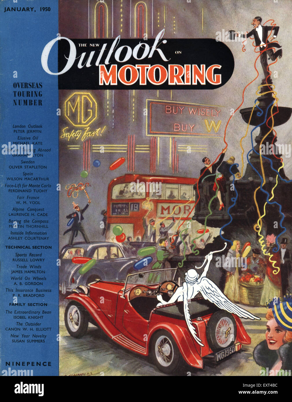 1950s UK Outlook Motoring Magazine Cover Stock Photo - Alamy