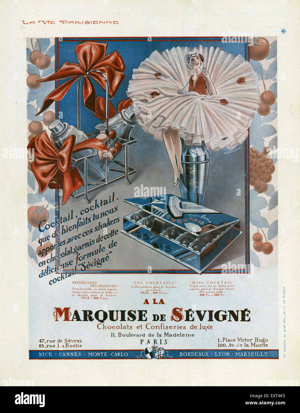 1920s France Marquise de Sevigné Magazine Advert Stock Photo - Alamy