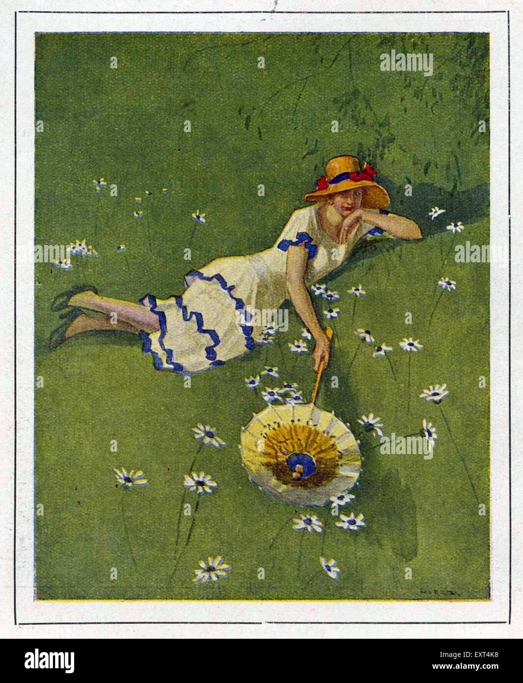 1920s france springtime magazine plate hi-res stock photography and ...